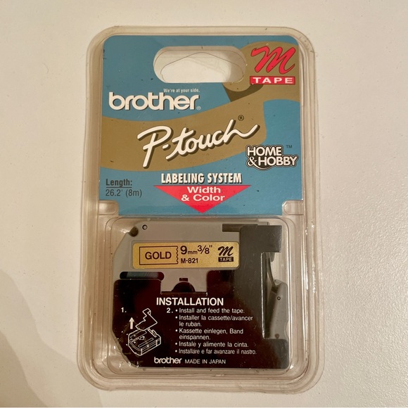 Brother | Office | New Brother Gold M82 Ptouch M Tape 38 9mm For Pt10 ...